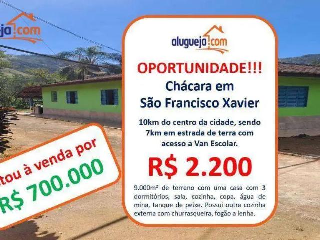 Sítio / Chácara para Locação em São José dos Campos/SP São Francisco Xavier 3 Quartos
