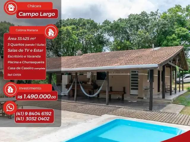 Sítio / Chácara para Venda em Campo Largo/PR Jardim Florestal 3 Quartos