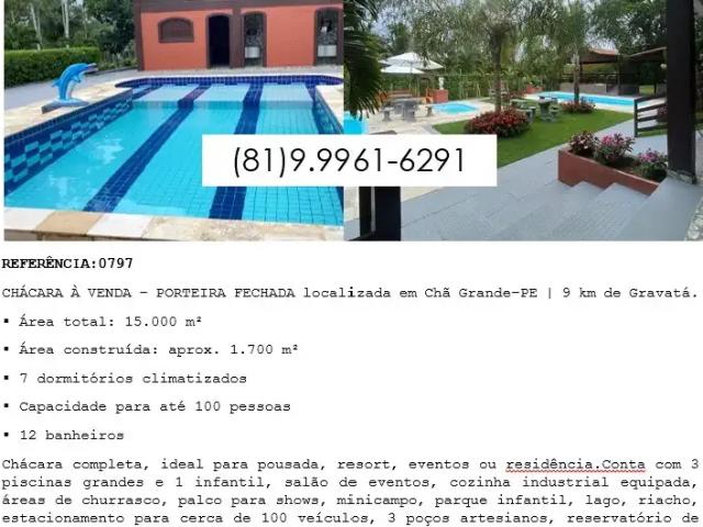 Sítio / Chácara para Venda em Chã Grande/PE Zona Rural 7 Quartos