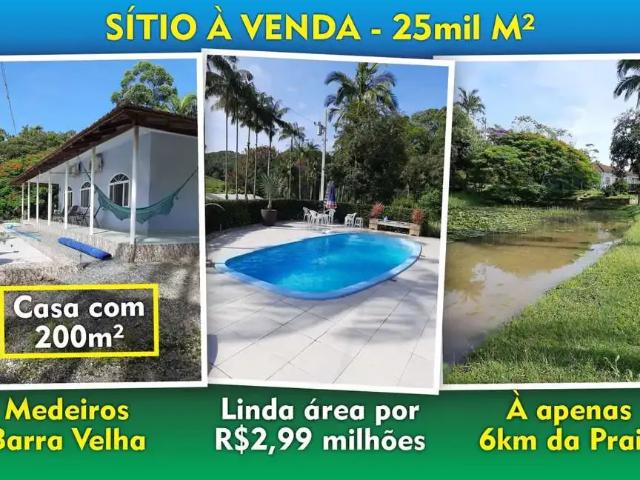Sítio / Chácara para Venda em Barra Velha/SC Medeiros 4 Quartos