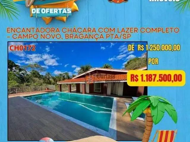 Sítio / Chácara para Venda em Bragança Paulista/SP Campo Novo 3 Quartos