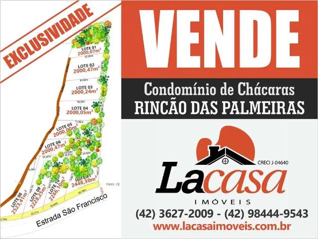 Sítio / Chácara para Venda em Guarapuava/PR Cidade dos Lagos