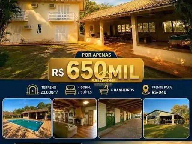 Sítio / Chácara para Venda em Viamão/RS Águas Claras 4 Quartos