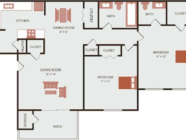 Somerset Apartments 2 Bedroom Apartment for Rent at Country Club Rd, Melbourne, FL 32901