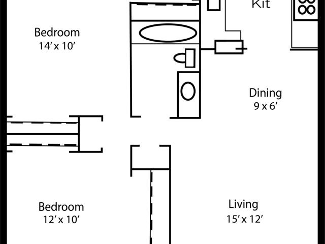 Somerset Park 2 Bedroom Apartment for Rent at 1201 Madeira Dr Se, Albuquerque, NM 87108 South San Pedro