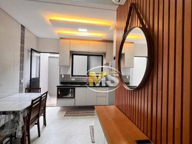 Sobrado Mobiliado com 2 dormitórios à venda, 60 m² por R$ 385.000 Maracanã Praia Grande/SP