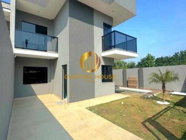 Sobrado moderno com piscina no Bairro Nações  Fazenda Rio Grande
