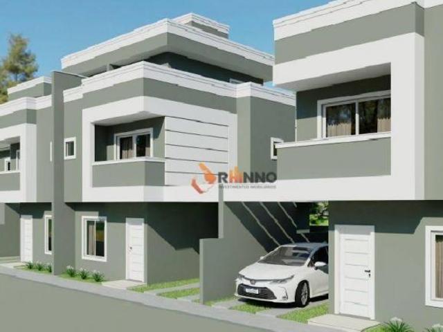 Sobrado novo com terraço, 134 m² no bairro Cajuru