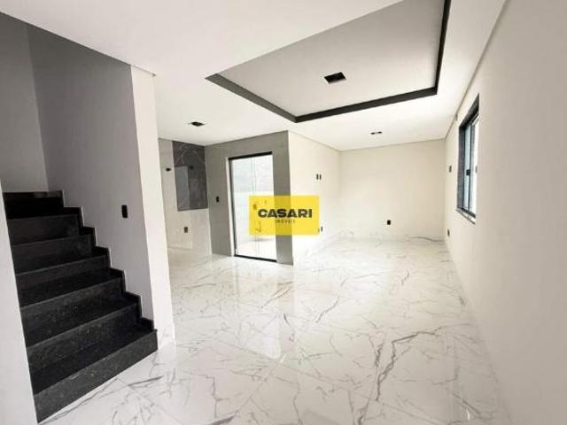 Sobrado novo com 2 suítes e terraço gourmet à venda – 91m² – Parque das Nações, Santo André