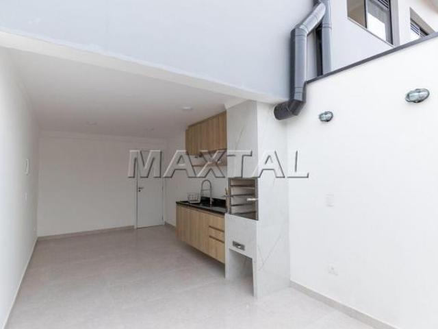 Sobrado novo à venda de 140m² com 3 quartos, sendo os 3 suítes e 2 vagas, na Vila Isolina Mazzei