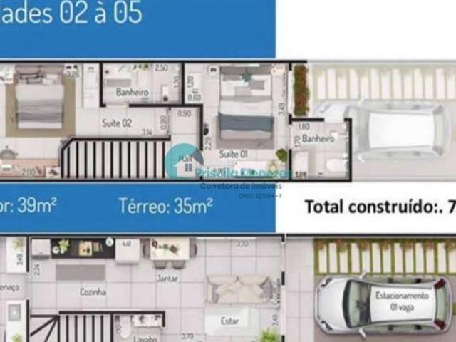 Sobrado Novo à Venda no Bairro Pontal Santa Marina