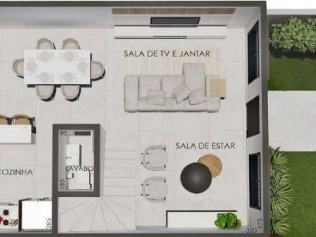 SOBRADO NOVO, ALTO PADRÃO, NO BAIRRO LINDÓIA / PORTÃO. COM ESPAÇO GOURMET E TERRAÇO COM CHURRASQUEIR