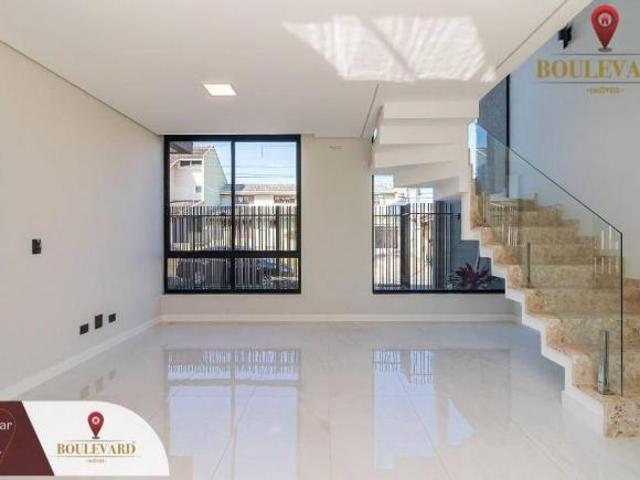 Sobrado novo de frente para a rua com 3 dormitórios à venda, 155 m² por R$ 933.000 Cidade Jardim