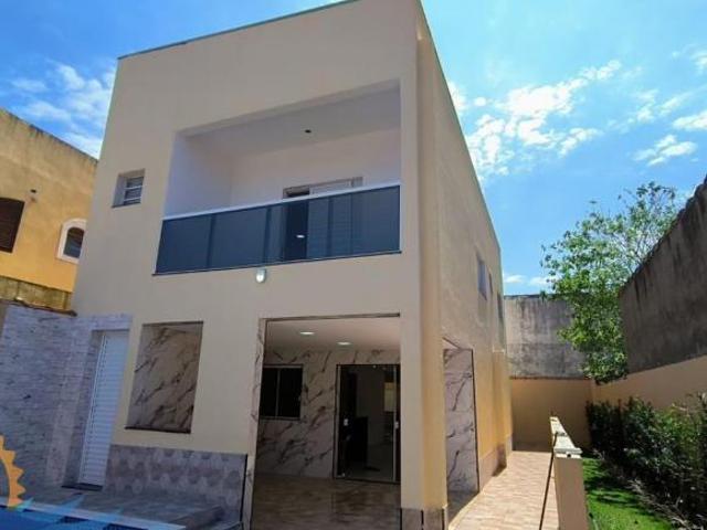 Sobrado novo Suarão, Itanhaém SP, 3 quartos, sendo 1 suíte, 2 vagas, 124 m² de área construída, espa