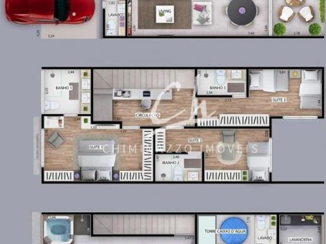 Sobrado à venda em Campinas, Parque Taquaral, com 3 suítes, com 173 m², Quinta de Miranda