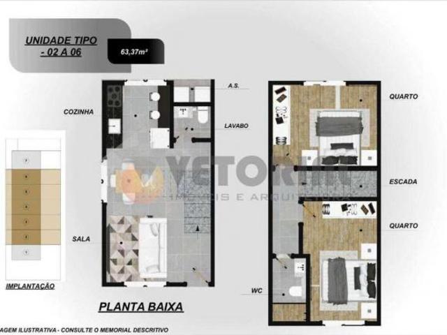 Sobrado à venda em Caraguatatuba, Jardim das Gaivotas, com 2 quartos