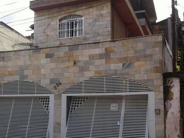 Sobrado à venda em Santo André SP, Vila Palmares: 3 quartos, 1 banheiro, 2 vagas, 218m² de área. Imp