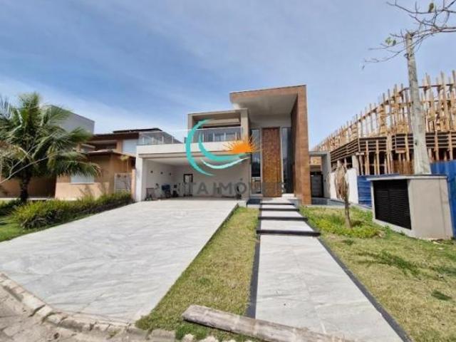 Sobrado alto padrão pronto no condomínio Bougainville IV, 4 suítes, banheira, piscina aquecida e ene
