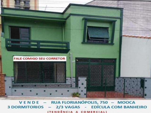Sobrado Amplo com 4 Dormitórios e 3 Vagas – Mooca
