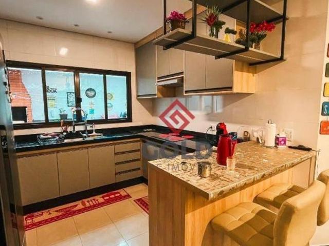 Sobrado com 4 dormitórios à venda, 122 m² por R$ 990.000,00 Vila Camilópolis Santo André/SP