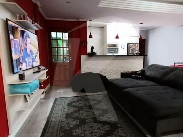 Sobrado com 90,00 mts², 2 dormitórios, 2 vagas, varanda com churrasqueira no Lauzane Paulista