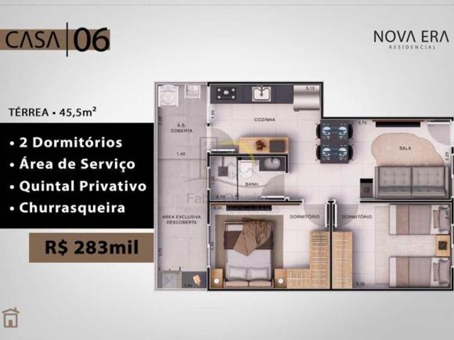 Sobrado com 2 quartos, Vila Voturua, São Vicente R$ 329 mil, Cod: 6083