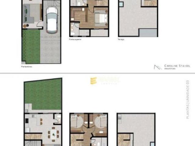 Sobrado com 3 dormitórios à venda, 108 m² por R$ 649.000,00 Xaxim Curitiba/PR
