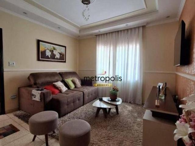 Sobrado com 3 dormitórios à venda, 126 m² por R$ 520.000,00 Vila Tibiriçá Santo André/SP