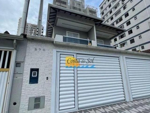 Sobrado com 3 dormitórios à venda, 130 m² por R$ 750.000 Ocian Praia Grande/SP