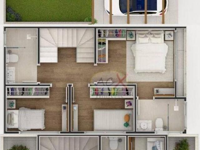 Sobrado com 3 dormitórios à venda, 141 m² por R$ 849.000,00 Tingui Curitiba/PR