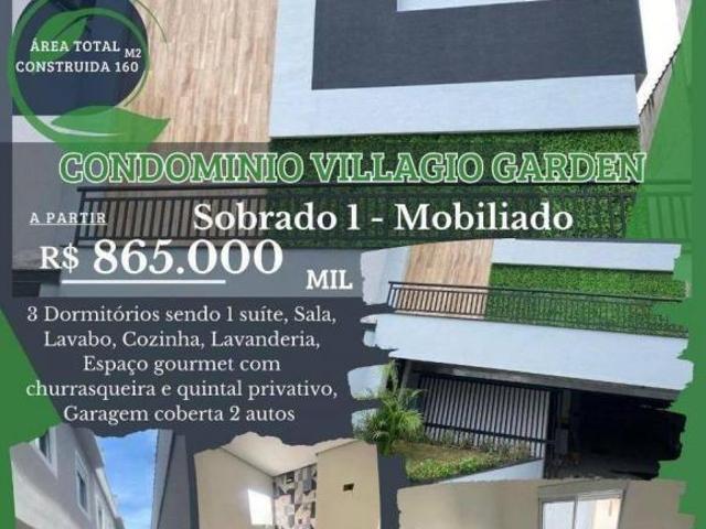 Sobrado com 3 dormitórios à venda, 160 m² por R$ 865.000 Jardim Santa Inês São Paulo/SP