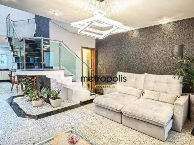 Sobrado com 3 dormitórios à venda, 161 m² por R$ 1.090.000,00 Vila Scarpelli Santo André/SP