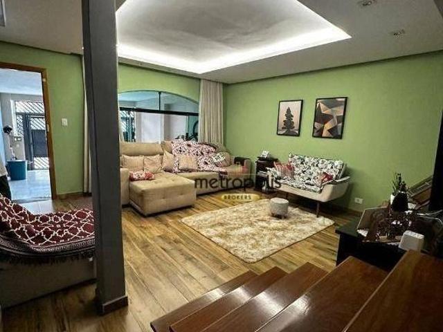 Sobrado com 3 dormitórios à venda, 191 m² por R$ 851.000,00 Paraíso Santo André/SP