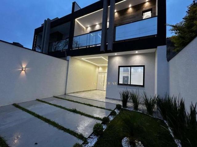 Sobrado com 3 Suítes à Venda no Centro de São José dos Pinhais – 160m², Varandas, Área Gourmet e 3 V