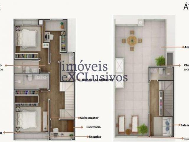 SOBRADO DE ALTO PADRÃO COM 4 DORMITÓRIOS E TERRAÇO PRIVATIVO