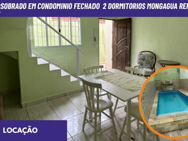 SOBRADO EM CONDOMINIO FECHADO LOCACAO 2 DORMITORIOS LADO PRAIA MONGAGUA