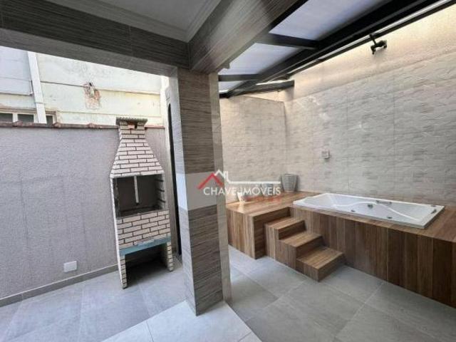 Sobrado isolado porteira fechada, com 3 dormitórios, recém construído, à venda, 123 m² por R$ 1.800