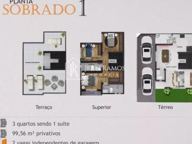 Sobrado para venda, 3 quarto s, Sítio Cercado, Curitiba
