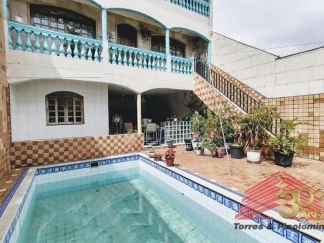 sobrado residencial ou comercial terreno 8x40 entrada lateral, piscina e espaço gourmet,próximo Sub