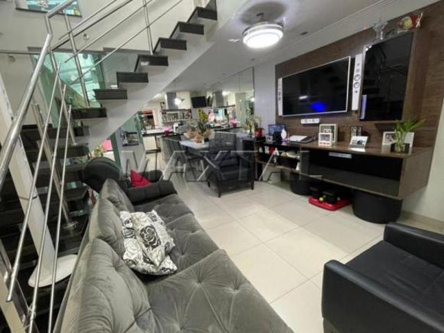 Sobrado 125m² com 3 dormitórios, 1 suíte, sala ampla, ar condicionado, cozinha 2 vagas. Vende