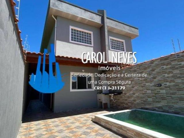SOBRADO 2 DORMITORIOS 1 SUITE PISCINA LADO PRAIA FINANCIAMENTO ITANHAEM
