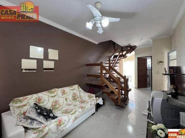 200 metros da praia, sobrado em condomínio fechado 3 quartos, 90 m² por R$ 300.000 Vila São Paulo
