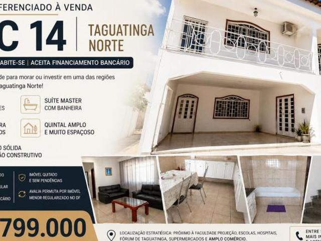 Sobrado 4 Suítes à Venda em Taguatinga Norte QNC 14 | Habite se | Aceita Financiamento | 350m²