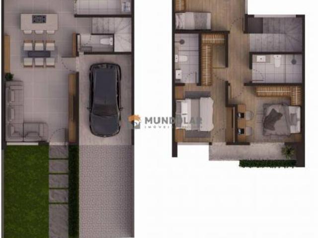 Sobrados de alto padão com 3 dormitórios à venda, 120 m² por R$ 799.000 Centro Araucária/PR
