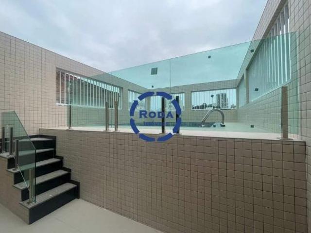 Sobreposta Alta Duplex à Venda – 250m² | 3 Suítes | Piscina | 2 Vagas – Santos/SP