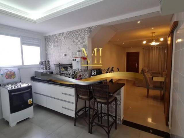 Sobreposta Térrea Aparecida Santos SP com 3 suítes C/Ar + A/E, Sala dois ambientes, Área gourmet com