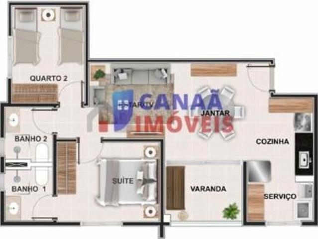 Solar do Cerrado, Apartamento 2 quartos 1 suíte 60m² bairro Granja Marileusa
