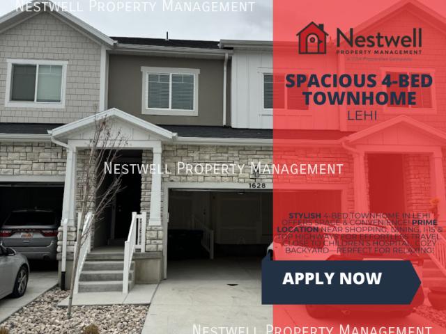 Spacious 4 Bedroom Townhome in Lehi