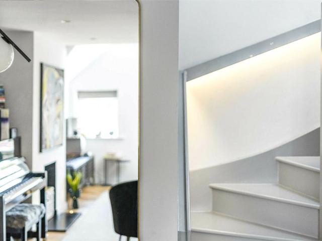 Spacious three double bedroom penthouse duplex, designed with stylish open plan living. The first floor boasts two generous double bedrooms and a sleek family shower room