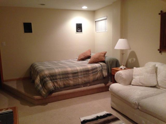 Spacious basement room with your own bathroom